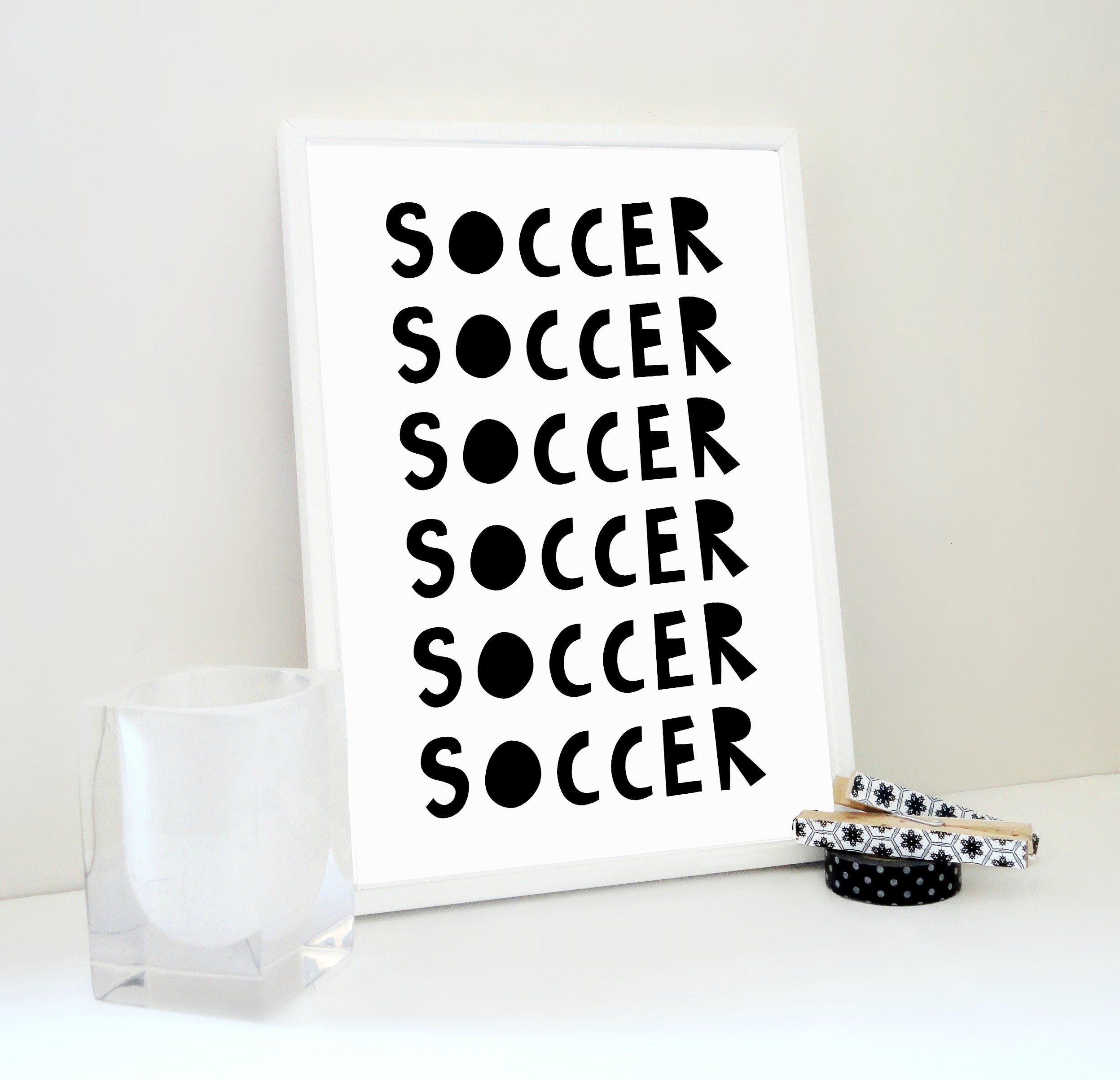 Soccer Printable Print, Soccer Poster, Soccer Wall Art – Bert and Mary ...