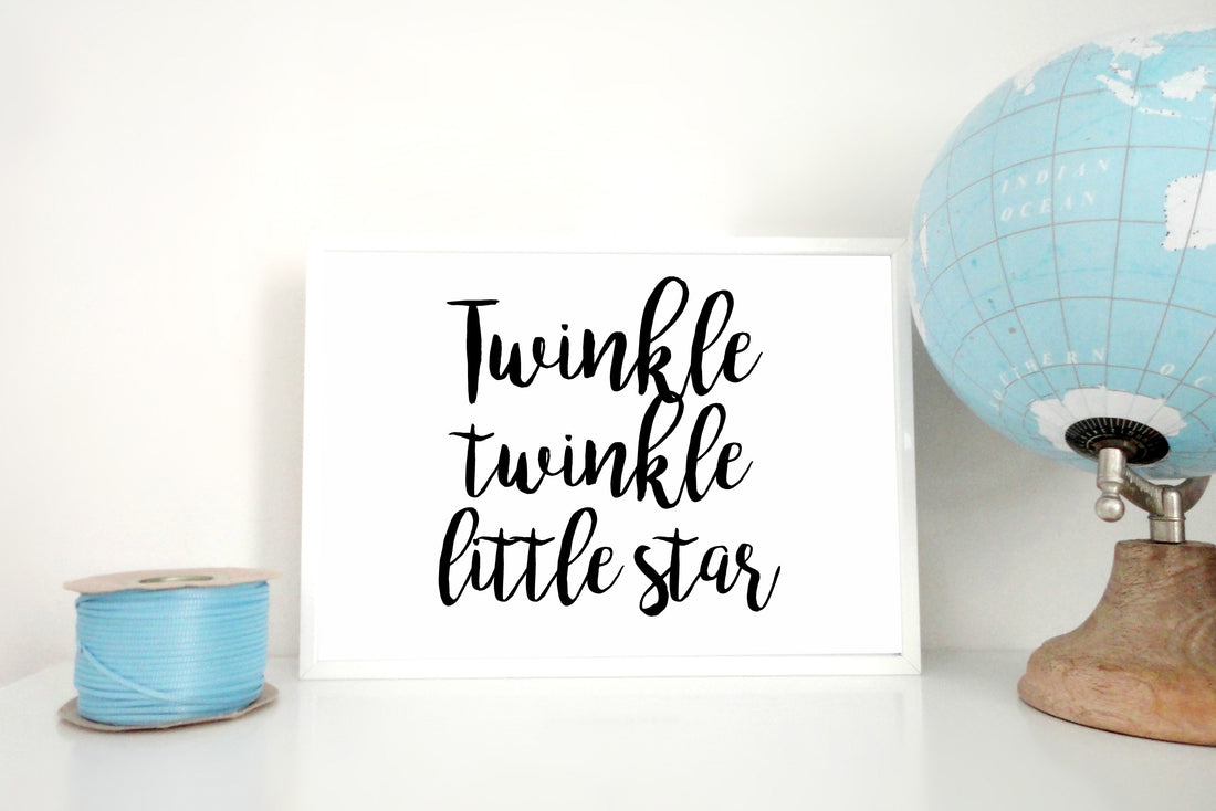 Twinkle Twinkle Printable, Twinkle Little Star Print, Sleep Sign – Bert ...