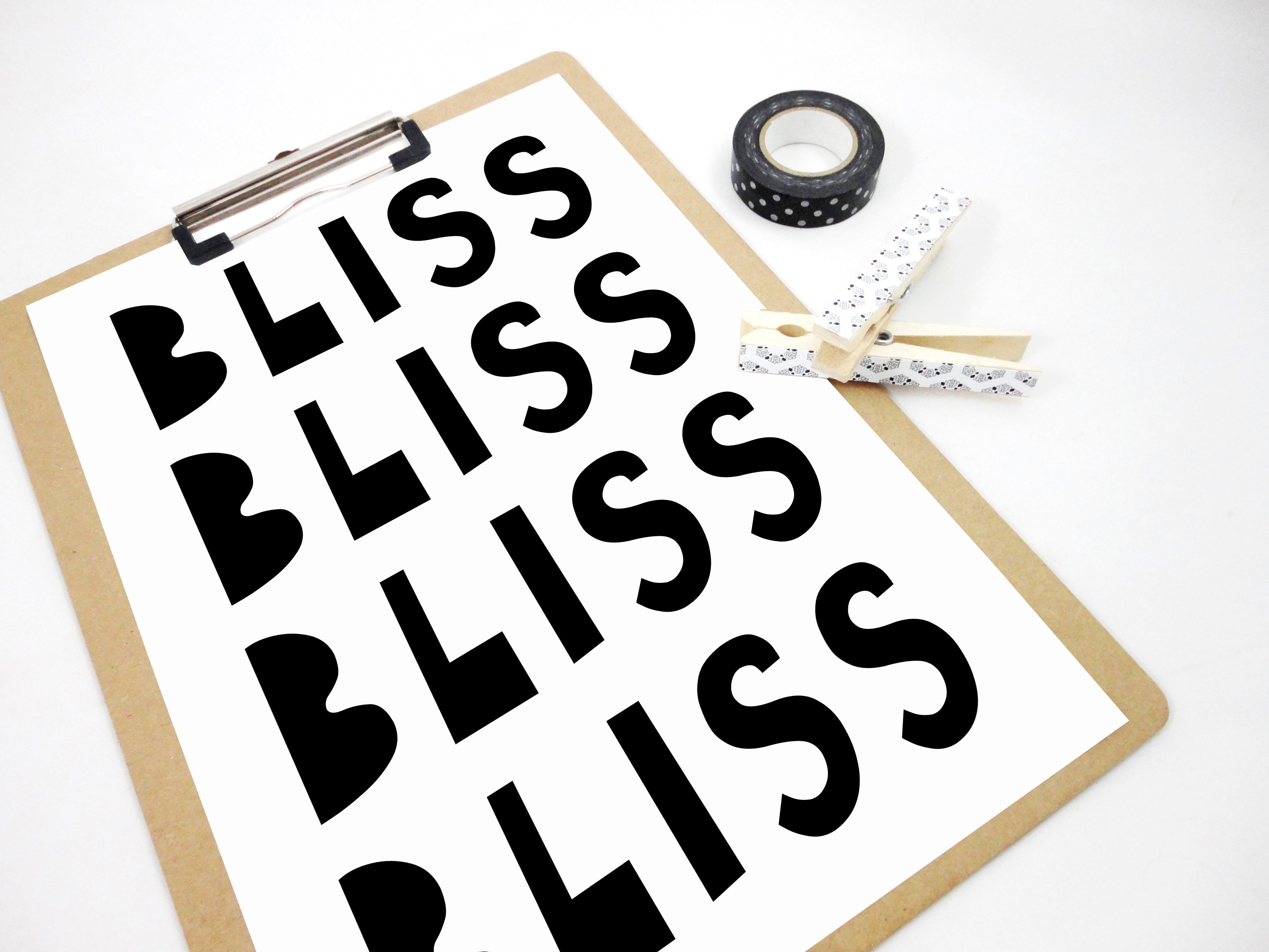 Bliss No2 Printable Print, Bliss Art Print – Bert and Mary Designs